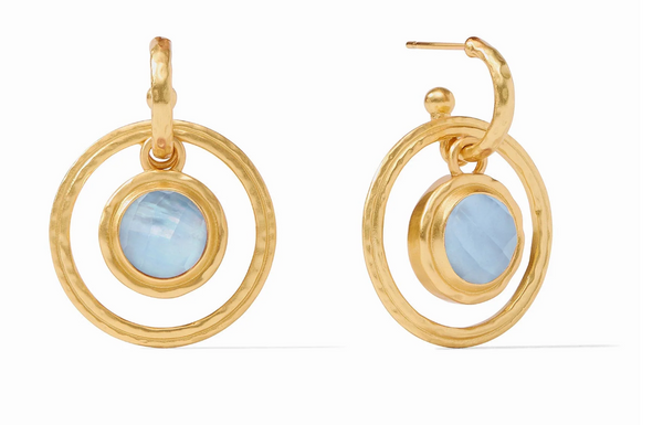 Astor 6-In-1 Charm Earring | Iridescent Chalcedony Blue – Peachtree Place